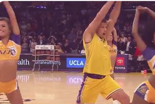 Wake Up to Gronk Dancing with the Laker Girls | Barstool Sports
