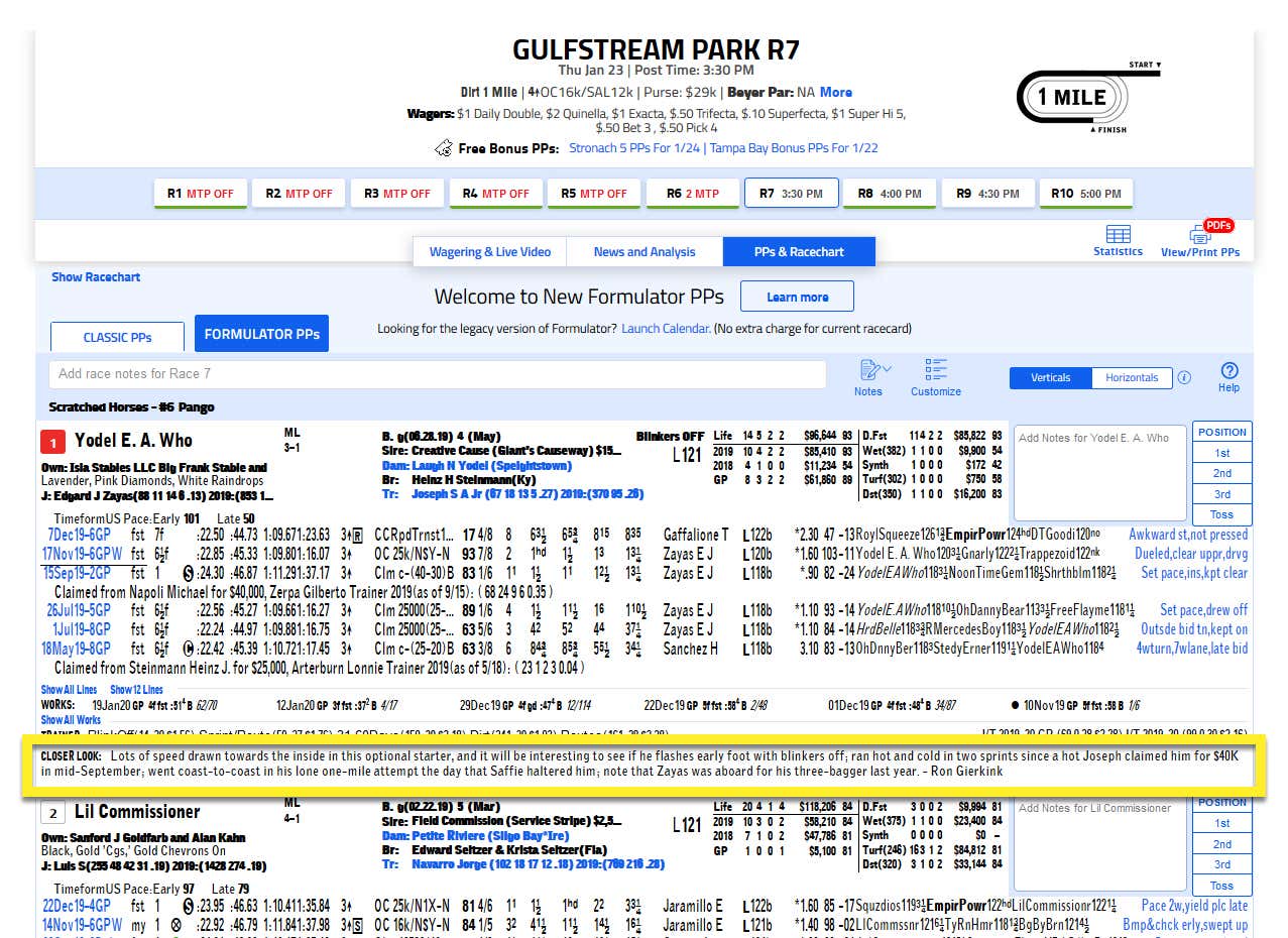 BlackJack and Lo Duca Explain How To Read A Daily Racing Form ...