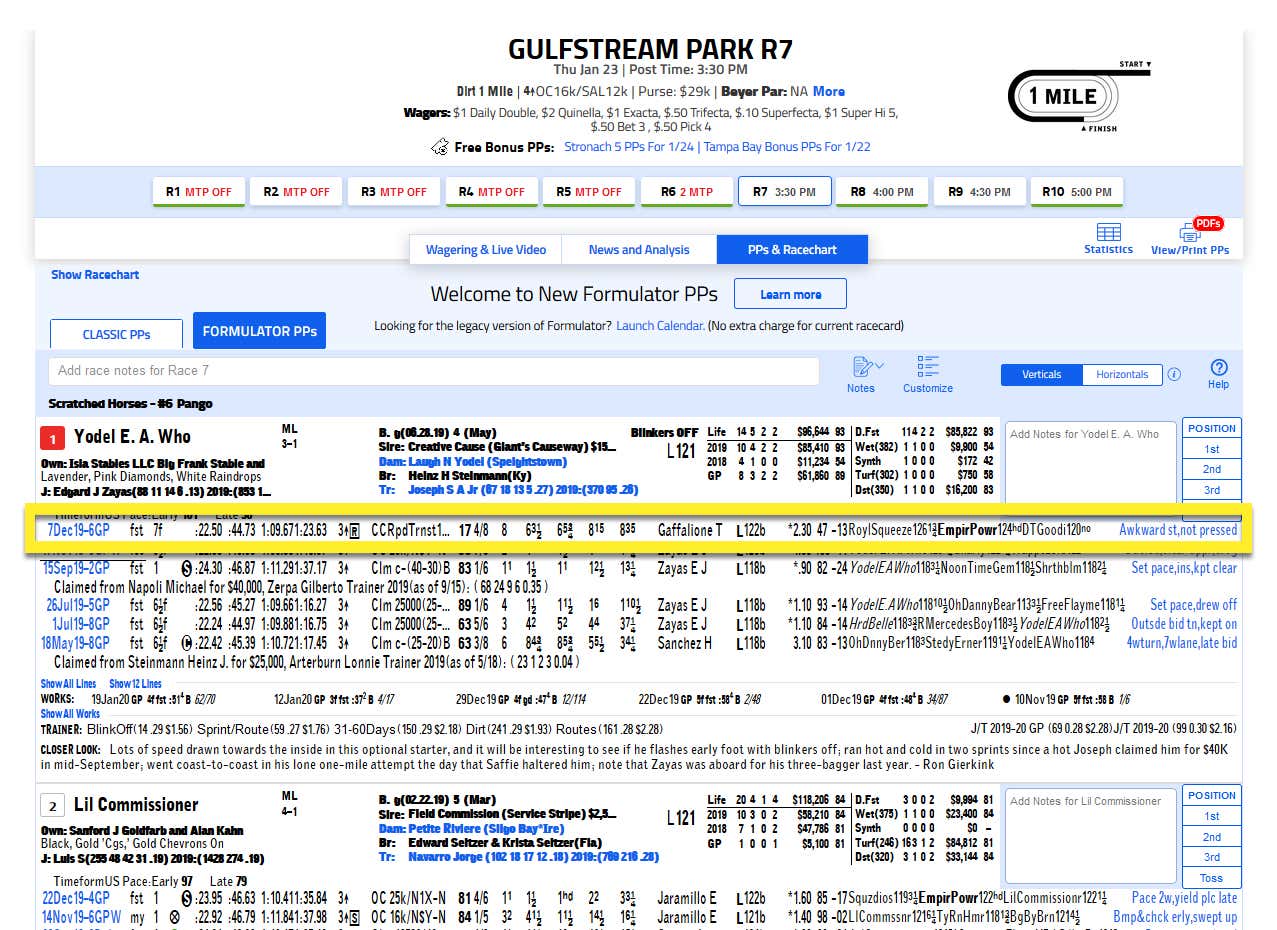 BlackJack and Lo Duca Explain How To Read A Daily Racing Form ...