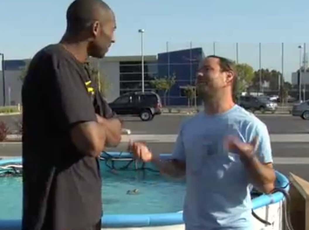TBT: Kobe Bryant Jumping Over A Pool Full Of Snakes With The Jackass ...