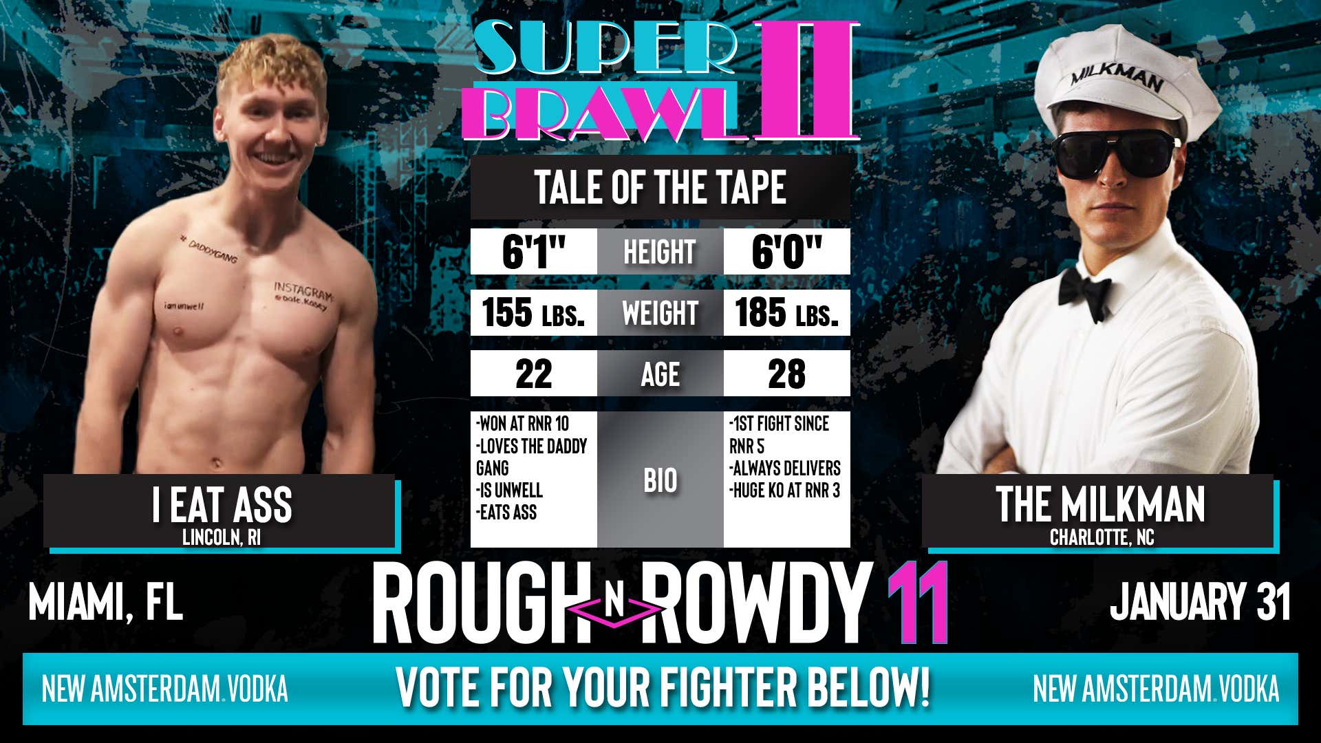 Pregame With The RnR 11 TALE OF THE TAPE... Wild Matchups All Over The ...