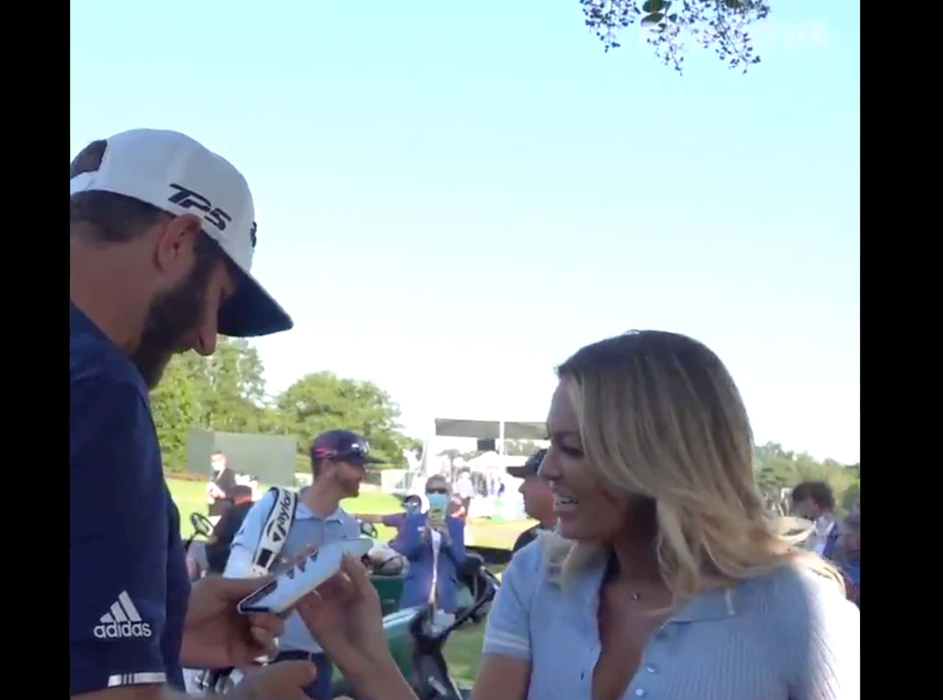 Dustin Johnson FaceTiming With His Kids After Winning The Tour ...