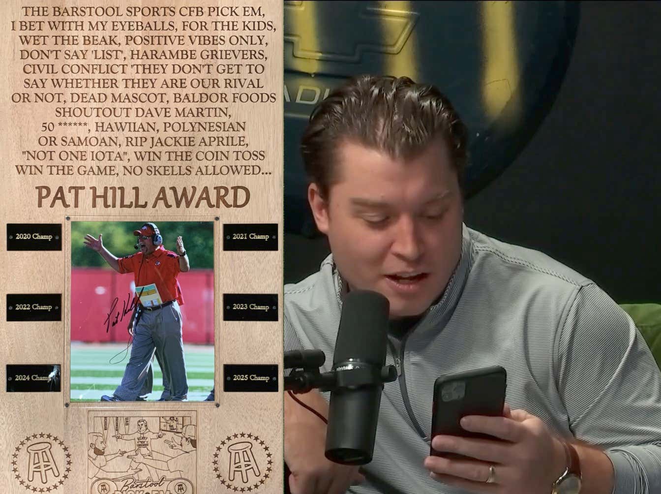We Have Our First Pat Hill Award Sighting | Barstool Bets