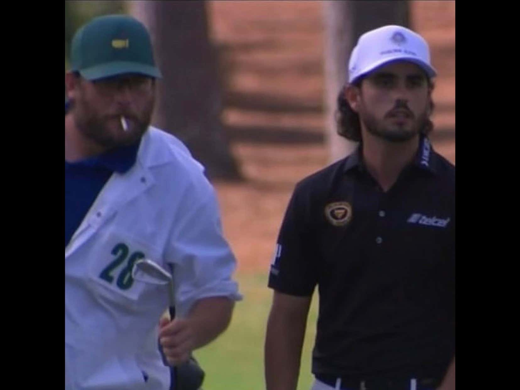 How Did Nobody Talk About Abraham Ancer's Caddy Smoking Heaters All ...