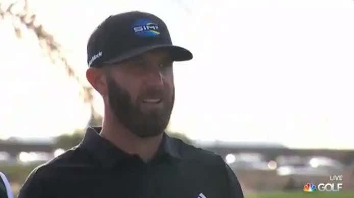 Dustin Johnson Smokes A Guy With A Drive, Announcer Drops A Classic ...