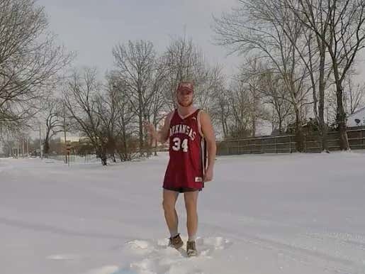 Love This Arkansas Fan Who Put On His Finest Attire, Went Out In The ...