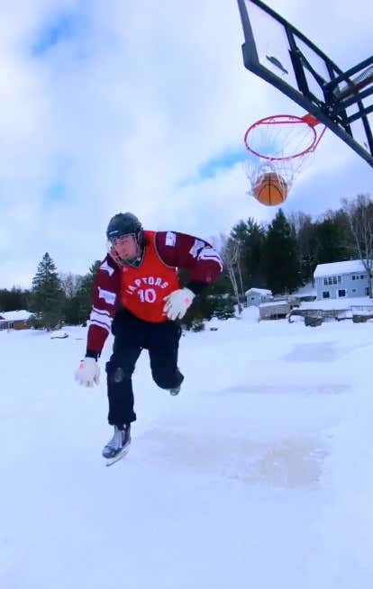 Dude On Ice Skates LAUNCHES Himself Into Outer Space For Arguably The ...