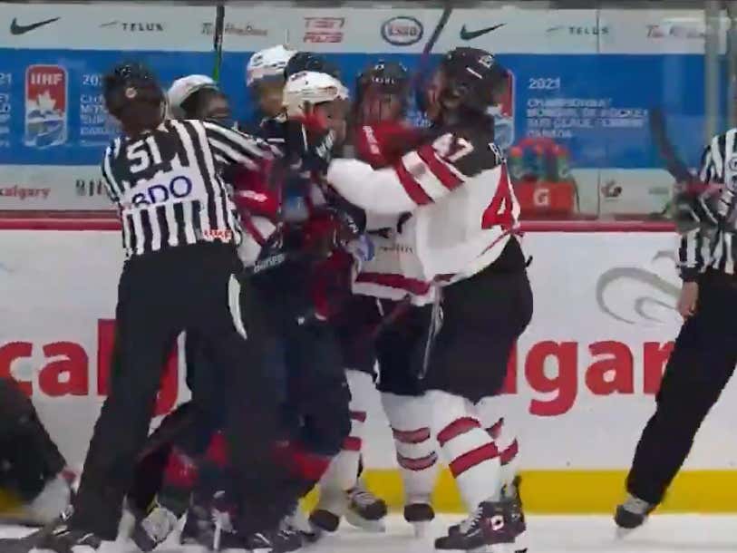 USA And Canada Women's Hockey Teams Could Hardly Contain Their ...