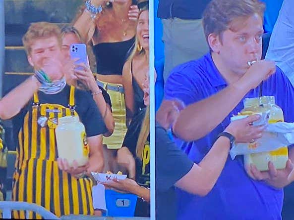 We Got A Mayo Eating Contest At The App State ECU Game | Barstool Sports