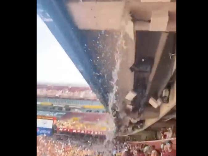 It May Or May Not Be Raining Poop Water On The Fans In Washington ...