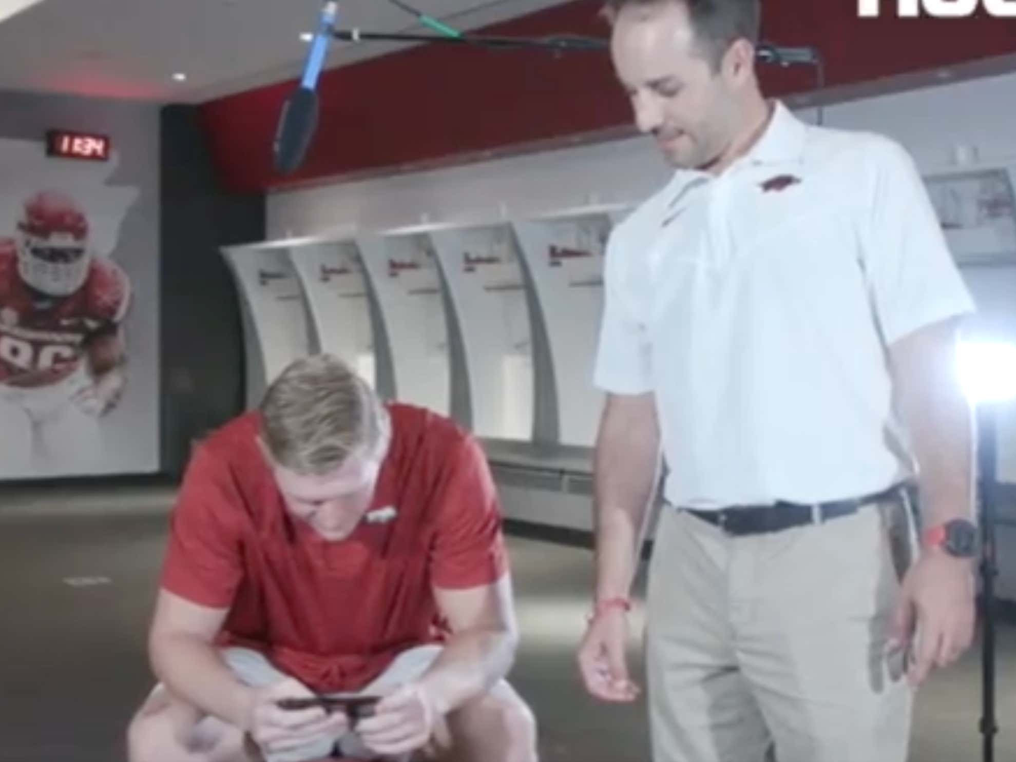 WATCH: Arkansas Players React to Brandon Walker Calling Himself an ...