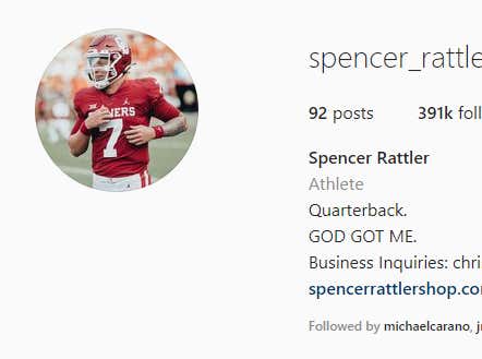 *UPDATE* Spencer Rattler Deletes "The University of Oklahoma" In ...