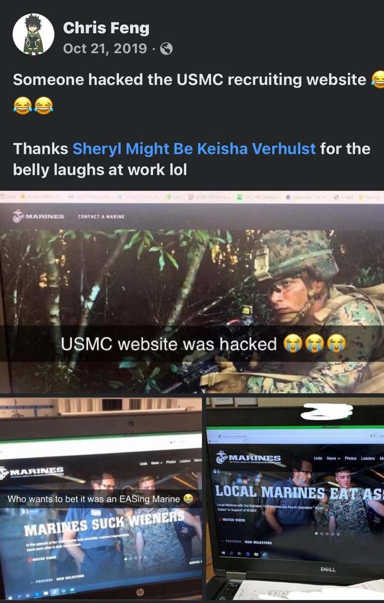 The Marine Corps Recruiting Facebook Page Possibly Hacked By Truth ...