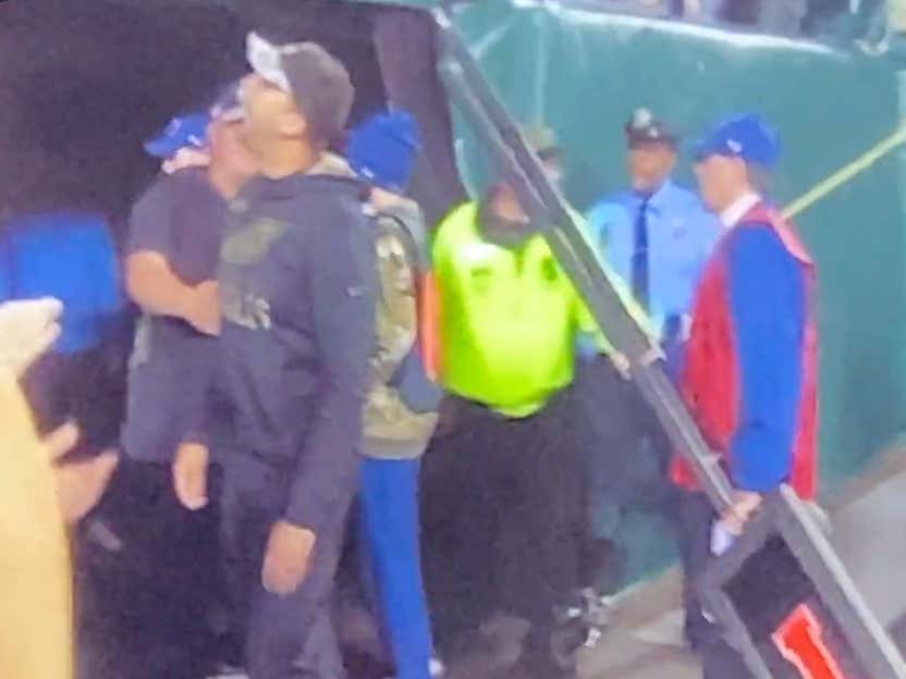 Jackass Eagles Fan Throws A Bouquet Of Flowers At Nick Sirianni As He's ...
