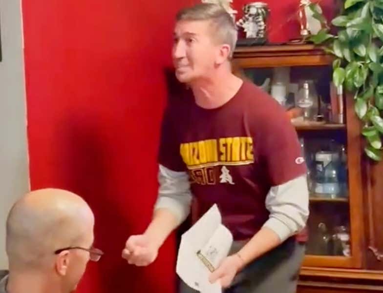 This Dad Continually Screaming Holy Fuck After Being Surprised With