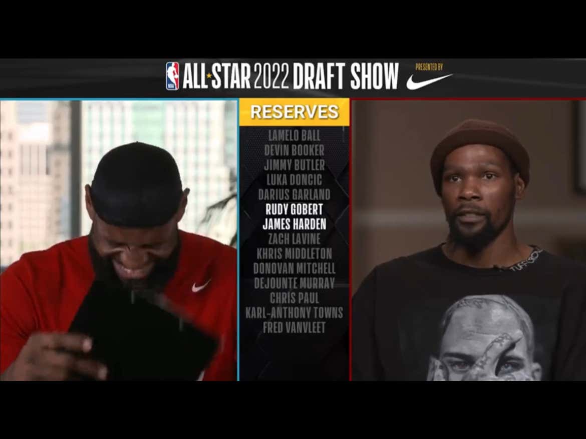 Kevin Durant Drafted Rudy Gobert Over James Harden With His Last Pick ...