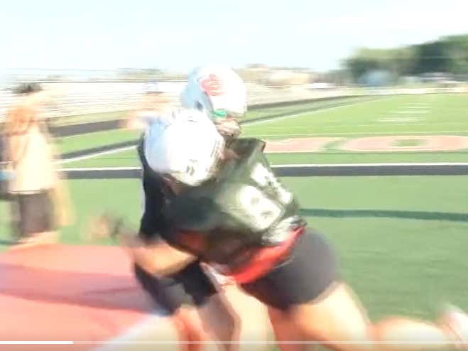 A Group Of Football Moms Strapped On Some Pads And JACKED UP THEIR SONS ...