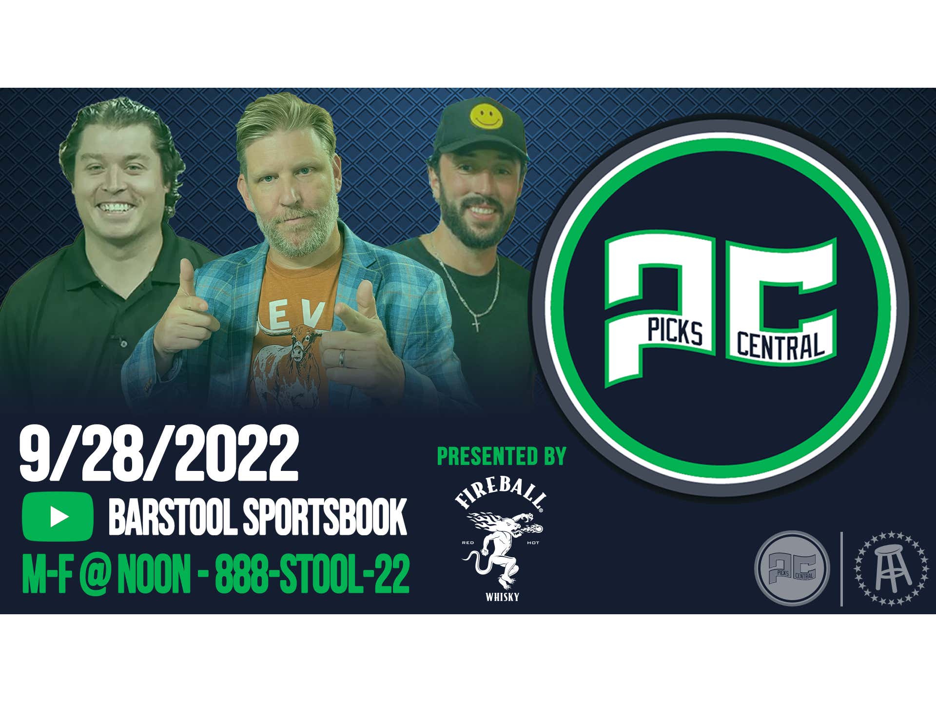 Barstool Picks Central | Wednesday, September 28th, 2022 Presented by ...