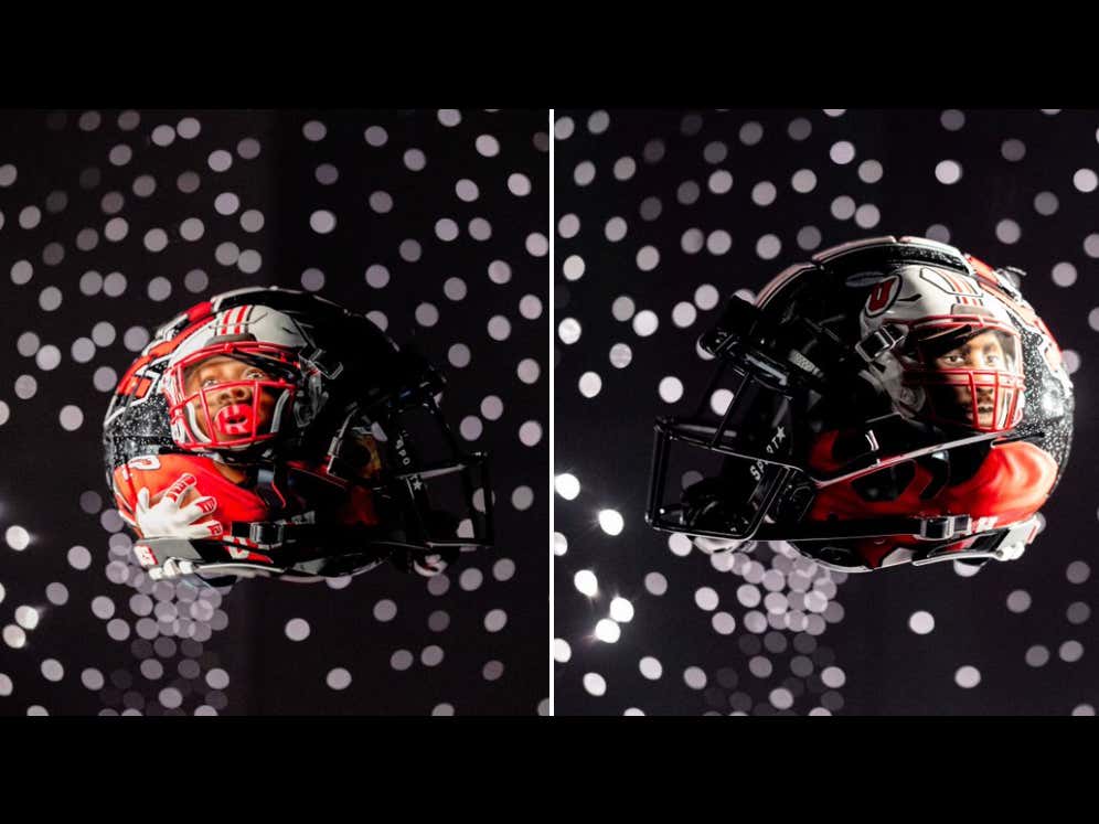 Tonight Utah Will Wear Hand Painted Helmets Showing The Faces Of Two ...