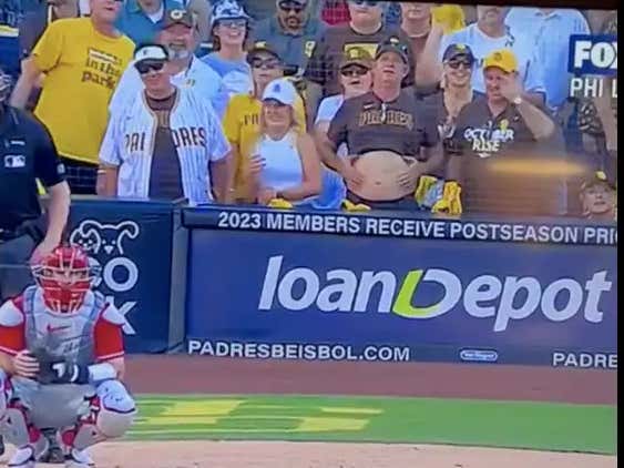 The Padres Can Thank This Fan's Big Ole Rally Belly For Their Comeback ...