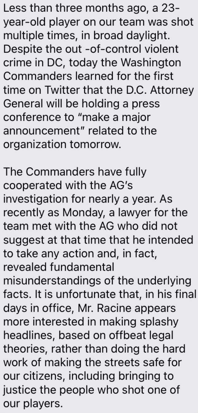 In An All Time Scummy Move, Dan Snyder Included Brian Robinson's ...