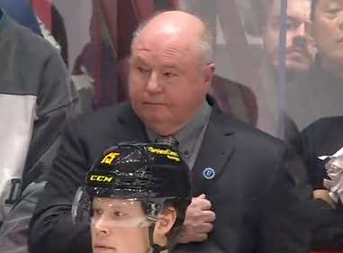Bruce Boudreau Got Emotional On The Bench After Being Serenaded By ...