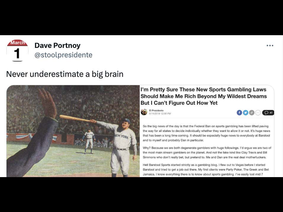 Dave Called His Shot In 2018 And Today PENN Officially Made Him The ...