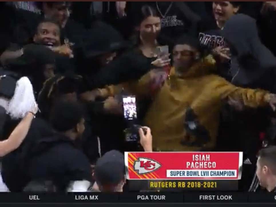 Isiah Pacheco Takes A Page Out Of TJ Hitchings Playbook And Rocks Out ...