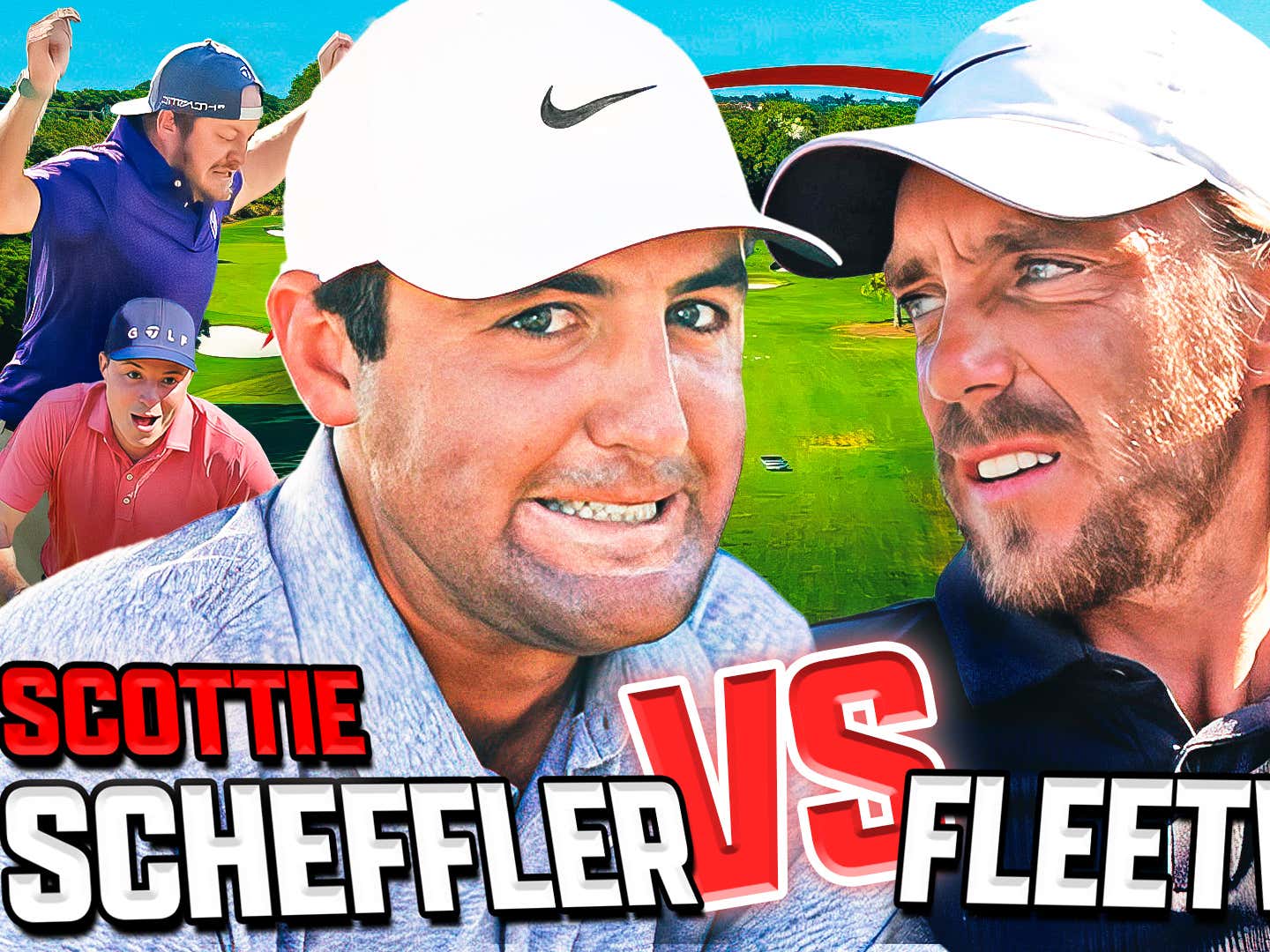 Scottie Scheffler and Tommy Fleetwood Race Through A Golf Obstacle ...
