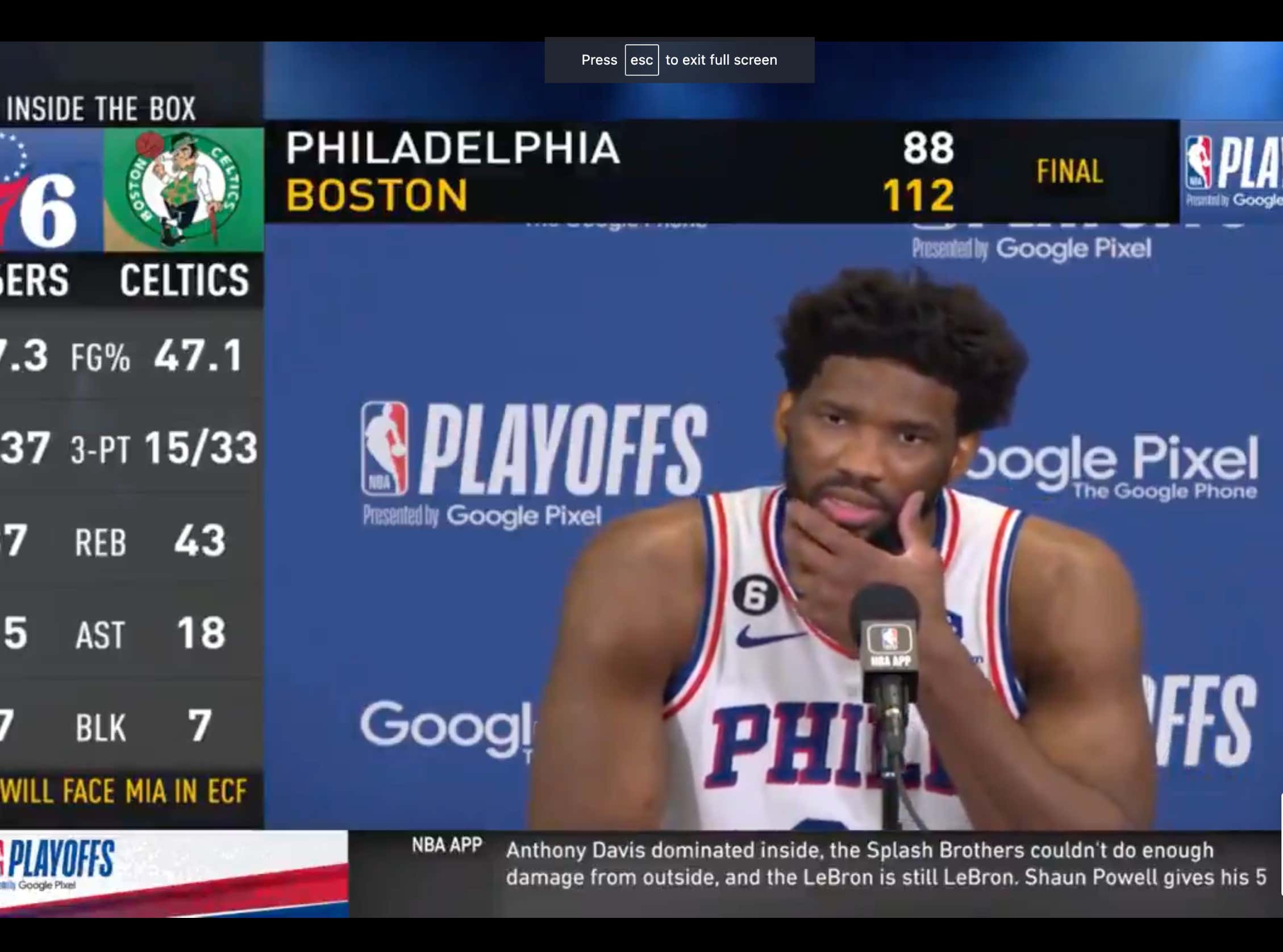 After Watching Joel Embiid Cry In The Post Game Press Conference About ...