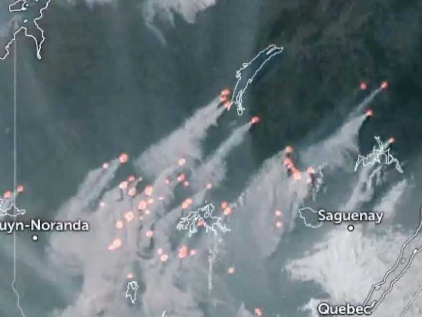 The Satellite Videos Of The Quebec Fires That Are Covering NYC In Smoke ...