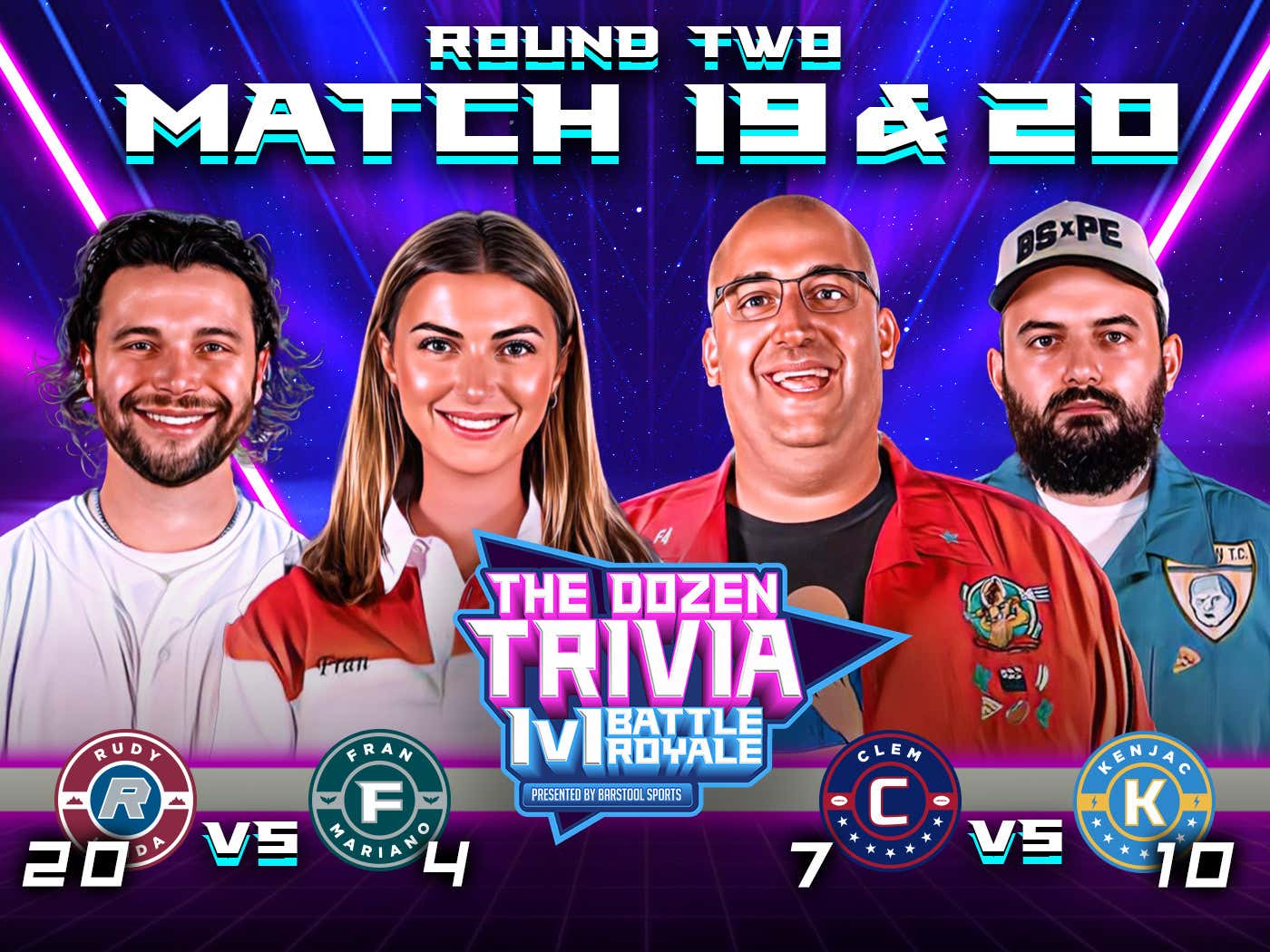 Fran vs Rudy & Clem vs KenJac (Match 19&20, Round 2 - The Dozen Trivia ...