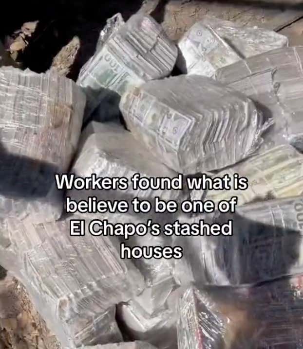 WILD Video Of Mexican Authorities Pulling Massive Bundles Full Of Cash ...