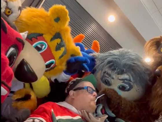 The Video Of Frank The Tank Being Caressed By NHL Mascots Is The Most ...