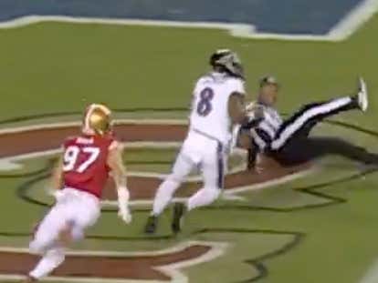 Counterpoint: I Blame Lamar For Tripping Over The Ref To Take A Safety ...