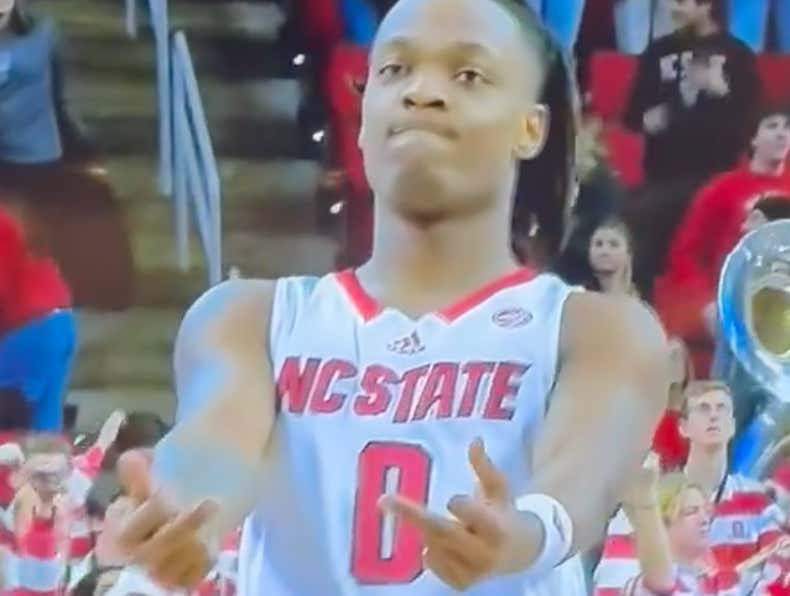 Respect NC State's DJ Horne For Celebrating A Win By Throwing The Ref ...