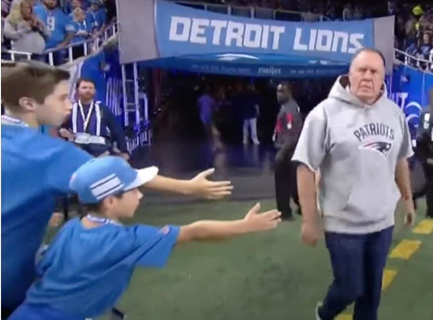 This Story About Bill Belichick Making Up For Snubbing Those Two Little ...