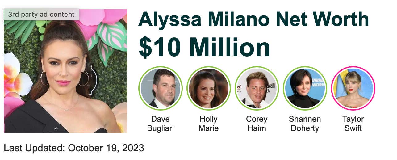 Alyssa Milano ($10 Million Net Worth) Is Asking For Your Help Via ...