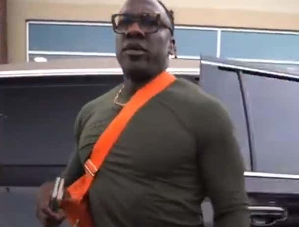 Shannon Sharpe Looks Stunning in His Olive Colored Outfit and Bright ...