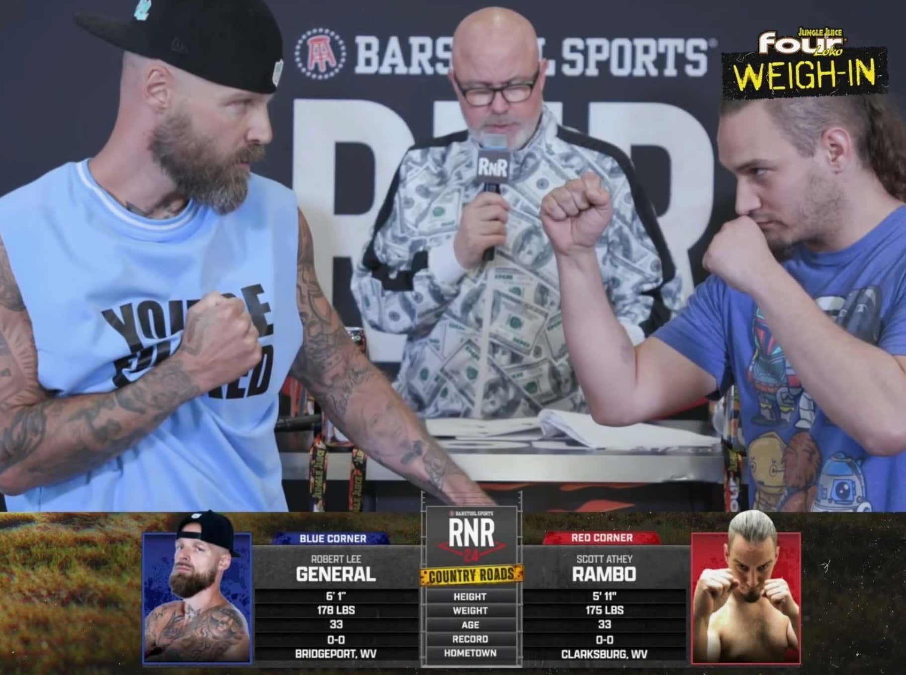 "General" Robert Lee Is Fighting "Rambo" From The WV Goodwill Tonight... WHO YA GOT? | Barstool ...