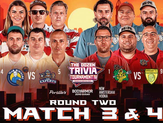 Dave Portnoy & 1-Ziti vs. 9-Smockin | Rd 2, Match 8 - The Dozen Trivia ...