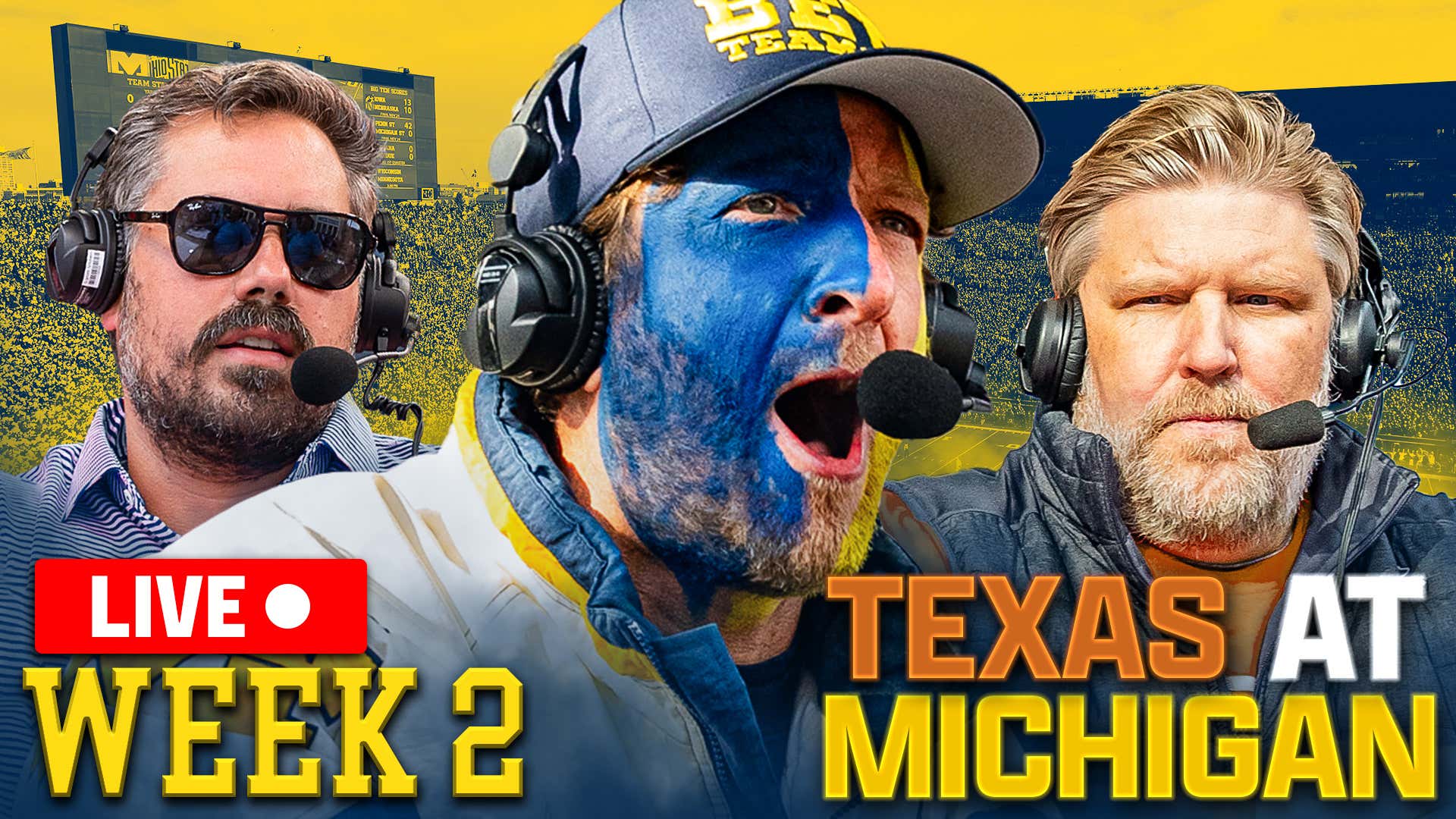 LIVE FROM ANN ARBOR FOR TEXAS-MICHIGAN | Barstool College Football Show ...