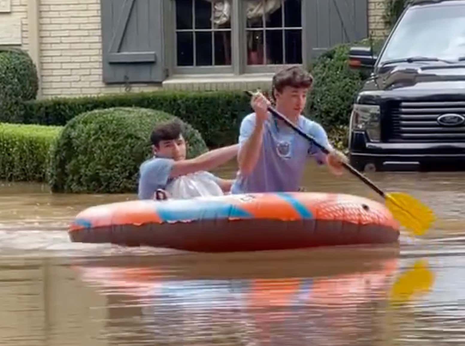 It Just Means More: A Georgia Fan Rescued His Friend in a Raft To Make Sure They Can Still Make ...