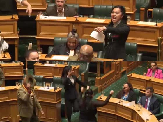 Incredible Clip Of New Zealand's MP Ripping Up a Bill And Leading A ...