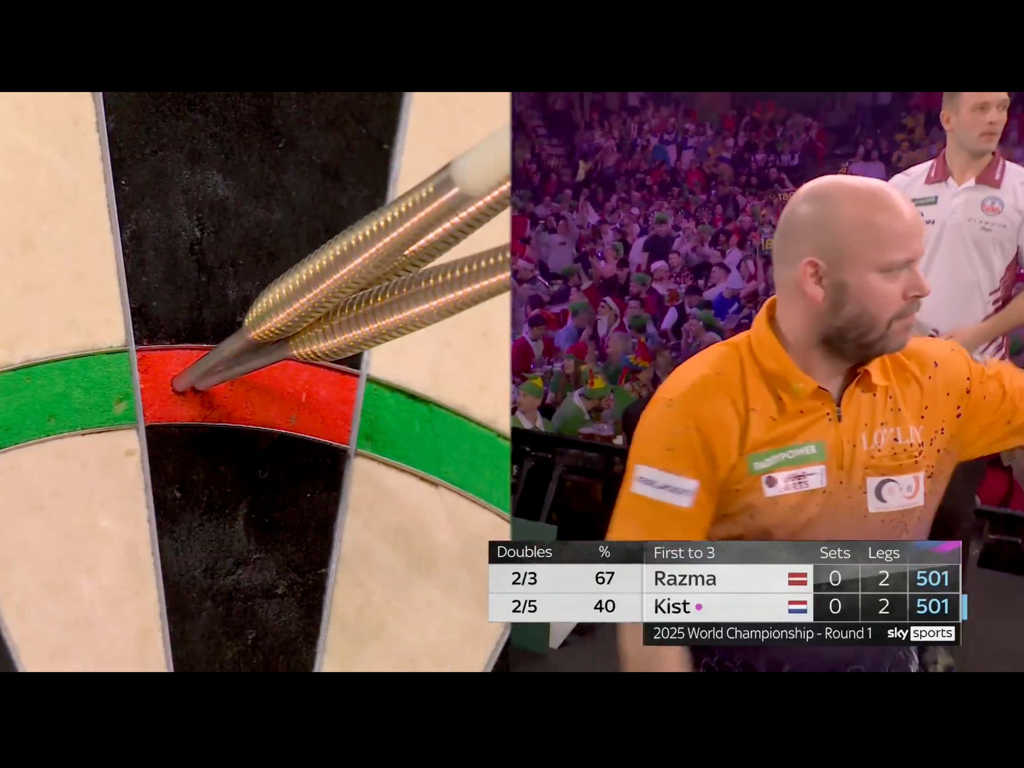 MUST WATCH: Professional Darts Thrower Christian Kist Hits The First ...