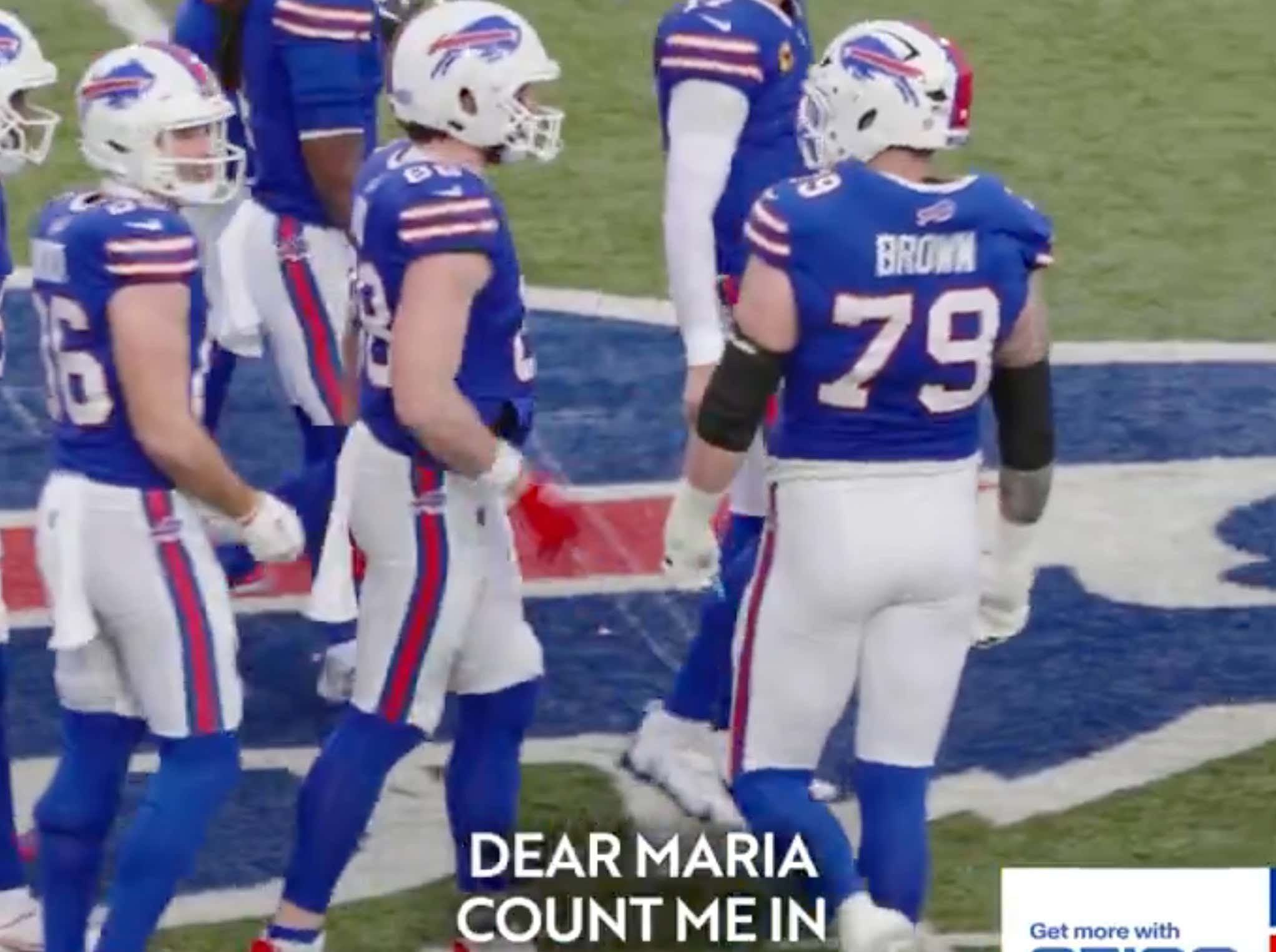 Bills Offensive Lineman Spencer Brown Belting Out 'Dear Maria, Count Me ...