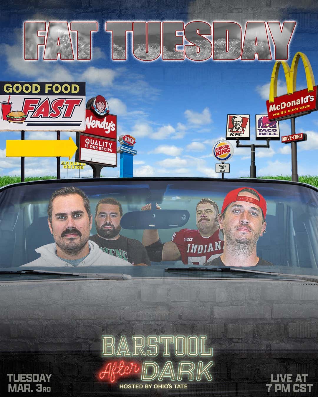 Barstool After Dark Tonight: Tate, Big Cat, Max, and Katic Will Take On The "DougDoug Fast Food ...