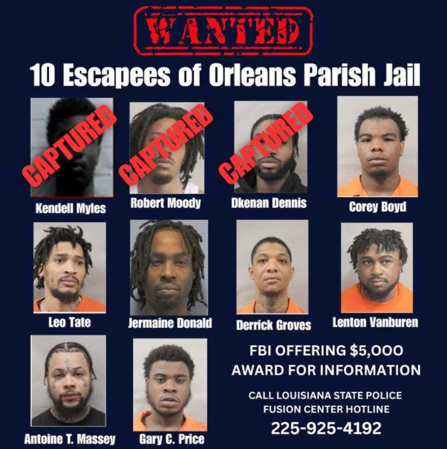 NEW ORLEANS PRISON ESCAPE UPDATE – After 42 Days on The Run, New ...