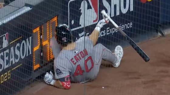 Red Sox's Nate Eaton Got Shot with a Baseball Bat in The On Deck Circle ...