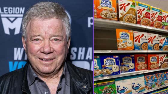 William Shatner Eating A Bowl Of Cereal In His Car Is a Reminder Raisin ...